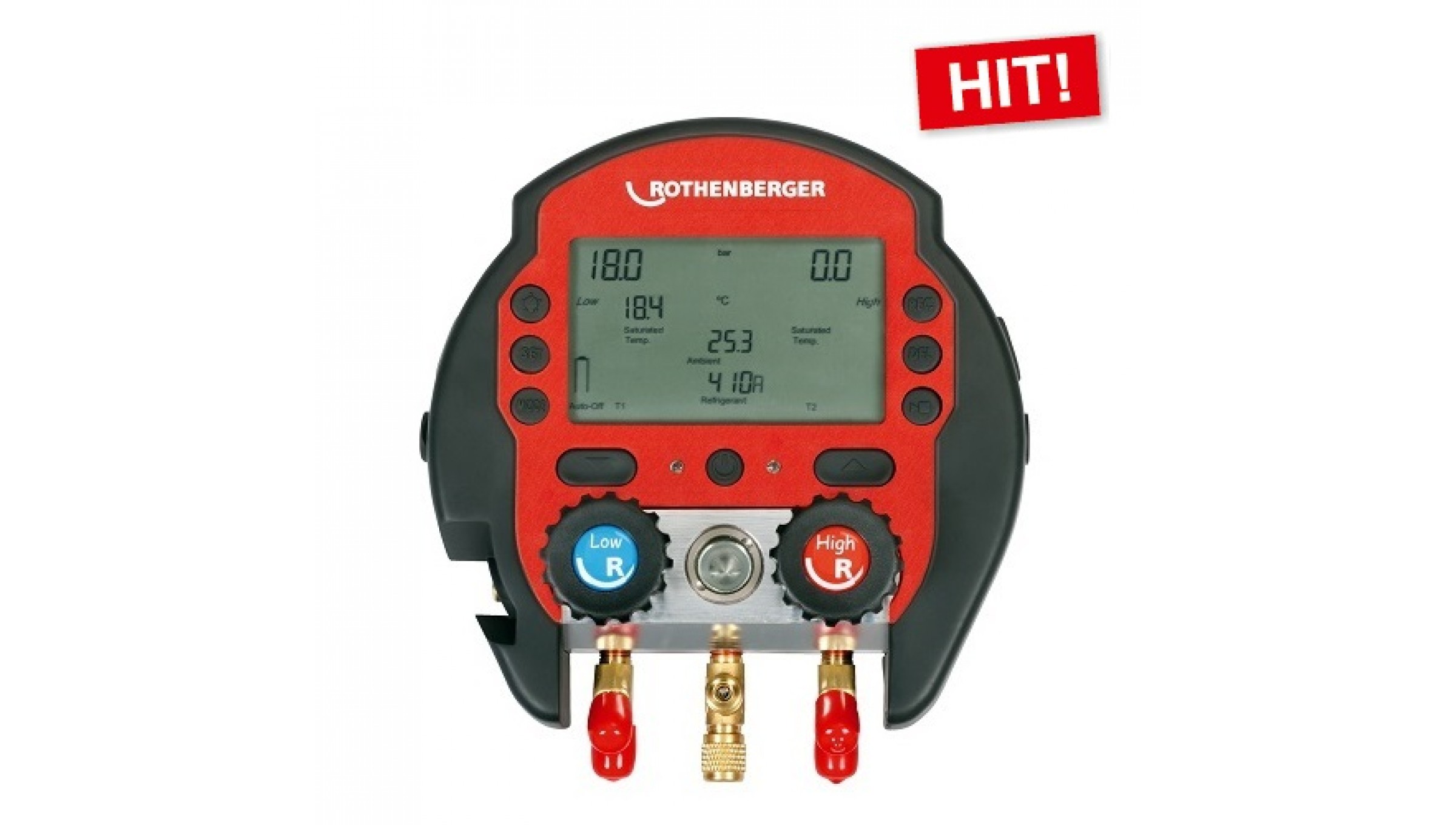 Manometr cyfrowy ROCOOL 600 z 2 termometrami